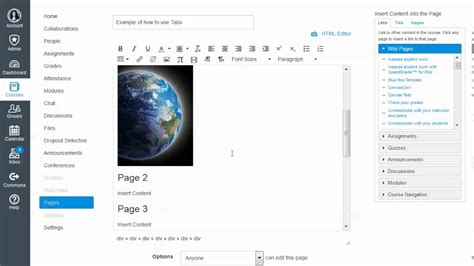 Adding Tabs To Pages In Canvas YouTube