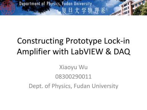 Ppt Constructing Prototype Lock In Amplifier With Labview And Daq