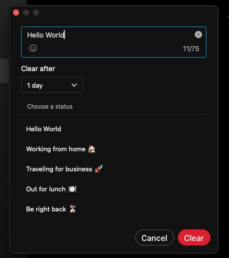 Retrieve A Users Text Status From The Get My Own Details Api Cisco