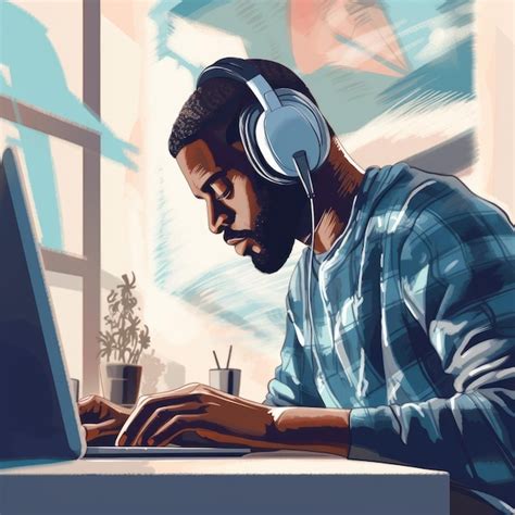 Premium Ai Image A Modern And Minimalist Workspace With A Laptop And A Water Bottle On A