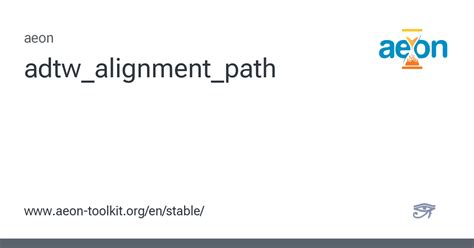 Adtwalignmentpath Aeon 110 Documentation