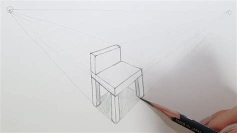 기초드로잉 15] 2점 투시로 의자 그리기 투시도법 How To Draw A Chair