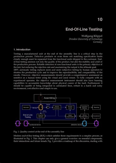 Pdf Wolfgang Klippel · Introduction Testing A Manufactured Unit At The End Of The Assembly