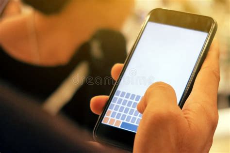 Image Of Man Checking His Phone Stock Photo Image Of Close Holding