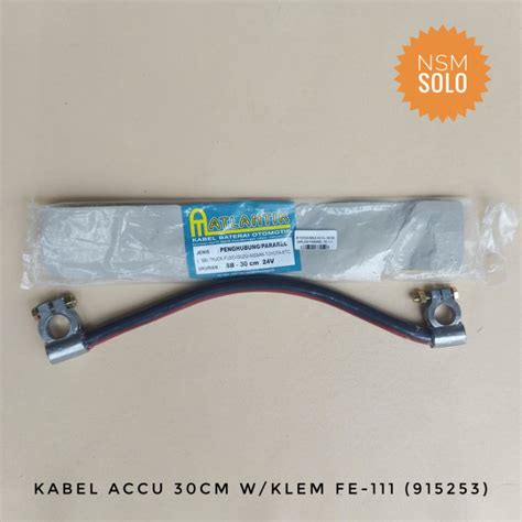 Jual Kabel Aki Accu Baterai Gandeng Sambungan Penghubung Dengan Klem 30cm 24v Truk Indonesia