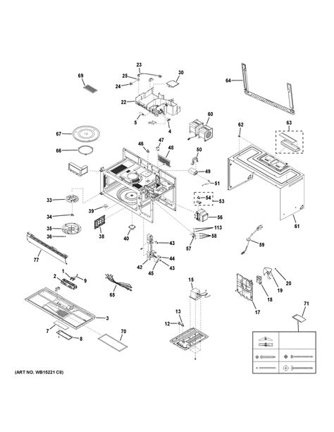 Assembly View For Oven Cavity Parts Jvm6175sk1ss