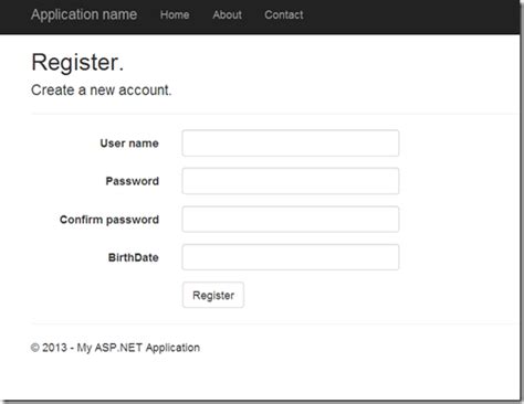 customizing profile information in asp identity in vs 2013 templates asp blog
