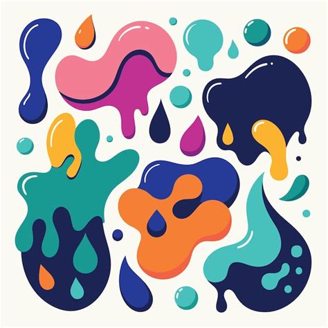 Premium Vector Random Abstract Liquid Organic Irregular Blotch Shapes