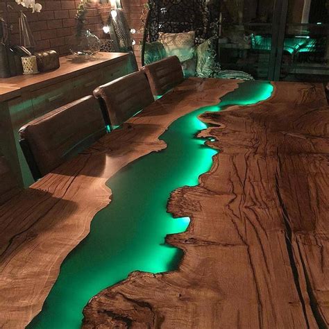 10 Led Epoxy Resin Table