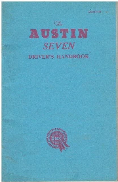 Austin Seven Mini Shape Saloon 1959 Instruction And Maintenance Handbook Vgc £32 50 Picclick Uk