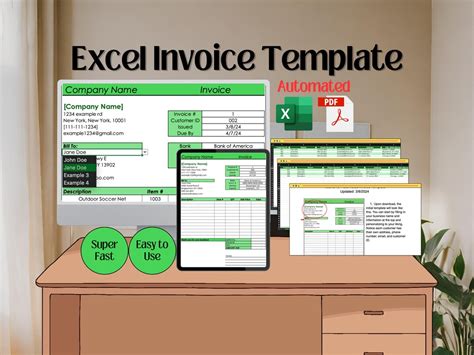 Excel Invoice Generator Template Automated Ideal For Small Businesses Entrepreneurs Includes