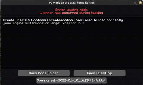 Create Crafts And Additions 1181 20220105a Has Failed To Load Correctly · Issue 194 · Mrh0