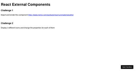 React External Components Forked Codesandbox