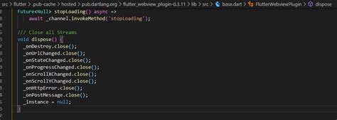 onback stream not closed · issue 774 · fluttercommunity flutter webview plugin · github