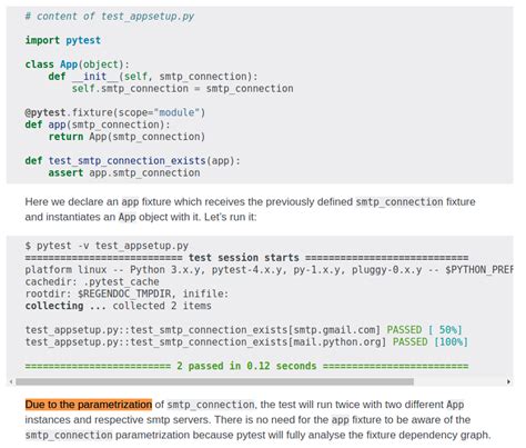 Doc Error In Parametrizing Fixtures In The Code There Params Are