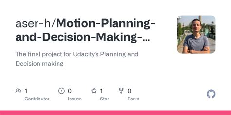 Github Aser Hmotion Planning And Decision Making For Autonomous Vehicles The Final Project