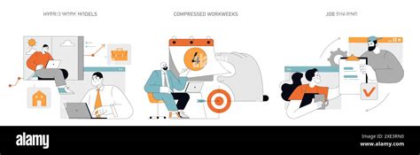 Hybrid Work Models Concept Navigating The Blend Of Home And Office