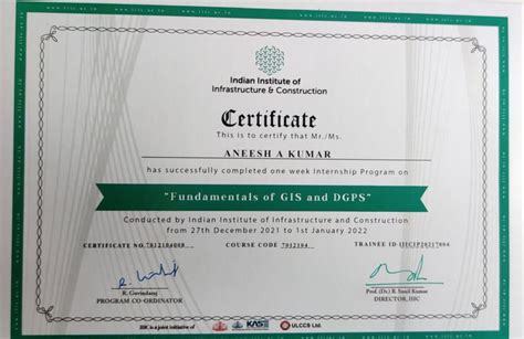 Aneesh A Kumar On Linkedin Iiic Internship Civil