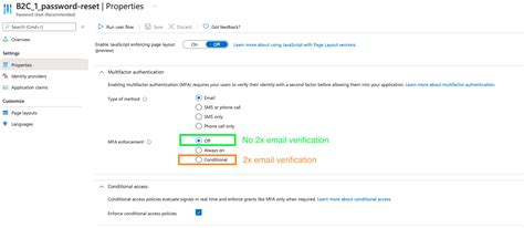 Azureb2c Userflow Password Reset Does Two Times Code Verification
