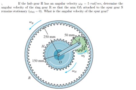 [solved] If The Hub Gear H Has An Angular Velocity