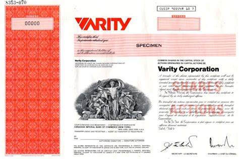 Varity Corporation Canada Collect Stocks And