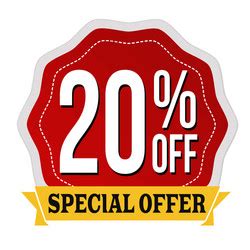 Special Offer 20 Off Label Or Price Tag Royalty Free Vector