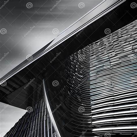 Futuristic Curved Metallic Architecture Stock Illustration Illustration Of Abstract Pattern