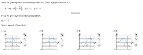 solved solve the given symbolic initial value problem and