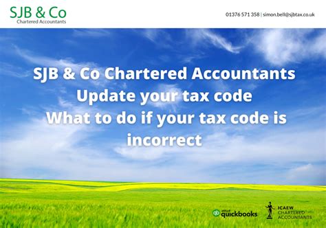 Update Your Tax Code What To Do If Your Tax Code Is Incorrect SJB Co Chartered Accountants