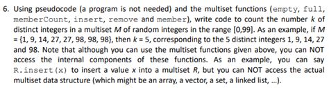 Solved 6 Using Pseudocode A Program Is Not Needed And The