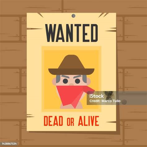 죽은 또는 살아있는 산적 포스터를 원했습니다 평면 디자인 벡터 일러스트레이션 현상수배 포스터에 대한 스톡 벡터 아트 및 기타 이미지 현상수배 포스터 개척시대의 서부