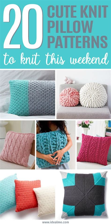20 Cute Pillow Patterns You Can Knit Up This Weekend Ideal Me