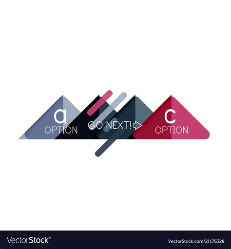 Triangle Data Visualization Design Option Vector Image