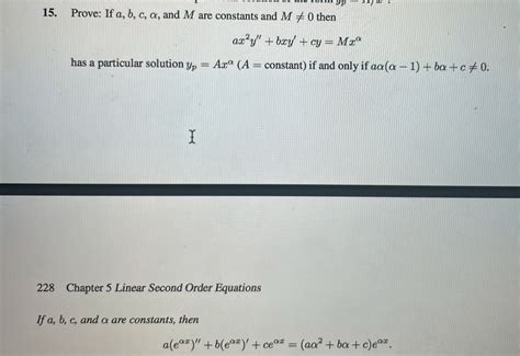 Solved 15 Prove If A B C α And M Are Constants And M 0