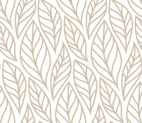 Vector Leaf Seamless Pattern Abstract Leaves Texture Stock Vector Illustration Of Element