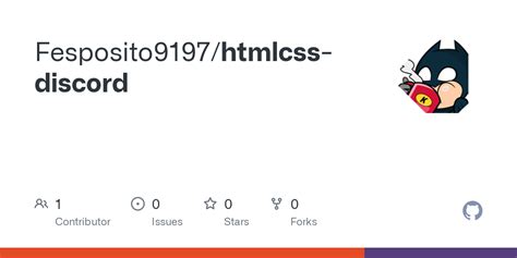Github Fesposito Htmlcss Discord