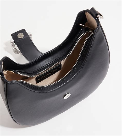 Buy Charles And Keith Gabine Leather Crystal Embellished Hobo Bag In Black 6thstreet Uae