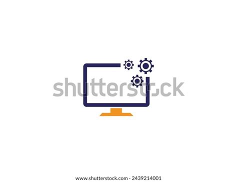 Dynamic Logo Showcasing Evolution Computing Early Stock Vector Royalty