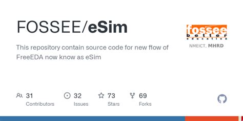 GitHub FOSSEE ESim This Repository Contain Source Code For New Flow Of FreeEDA Now Know As ESim