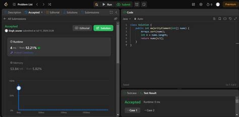 Sourav Singh On Linkedin Day 9x Leetcode Problem Solved 1 Total 9 Problem Majority