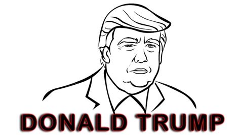 How To Draw Donald Trump Drawing Easy Sketch Trump Cartoon Art Youtube