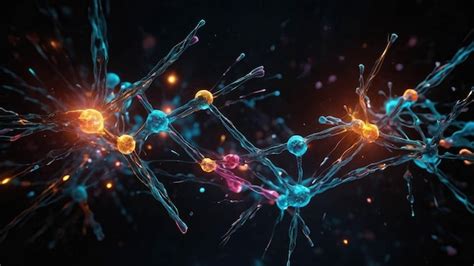 Premium Photo An Atomic Structure Or A Molecular Model Central Glowing Nucleus Surrounded