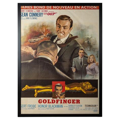 Original French Release James Bond Goldfinger Poster C1964 For Sale At