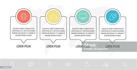 벡터 템플릿 원 인포그래픽 4 가지 옵션 화살표 및 부품이있는 비즈니스 개념 콘텐츠 순서도 타임라인 레벨에 대한 4단계 개념에 대한 스톡 벡터 아트 및 기타 이미지 Istock