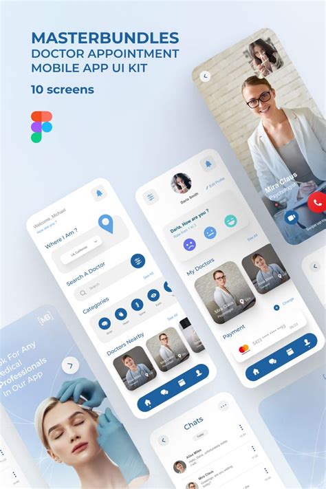 Doctor Appointment Mobile App Ui Kit App Ui Ui Kit App Interface Design