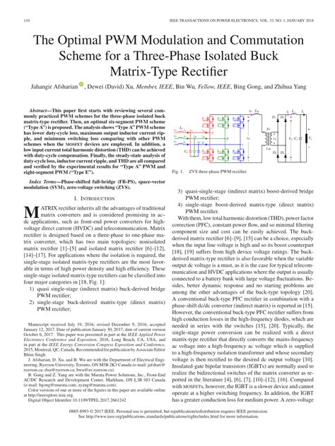 Pdf Space Vector Demonstration And Analysis Of Zero Voltage Switching Transitions In Three
