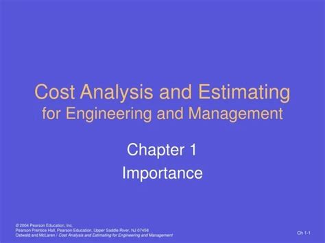 Ppt Cost Analysis And Estimating For Engineering And Management