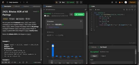 Lakshmipriya Ramesh On Linkedin Leetcode Bitmanipulation Xor Mathoptimization Problemsolving
