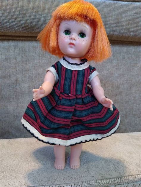 Adorable Rare Ginny Doll Wee Imp Orange Red Hair And Green Eyes Nice Coloring Bent Knee Walker