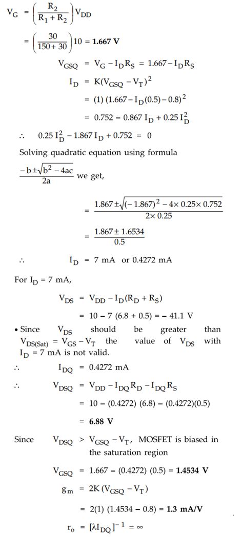 Analysis Of Common Source Cs Amplifier Equivalent Circuit Solved